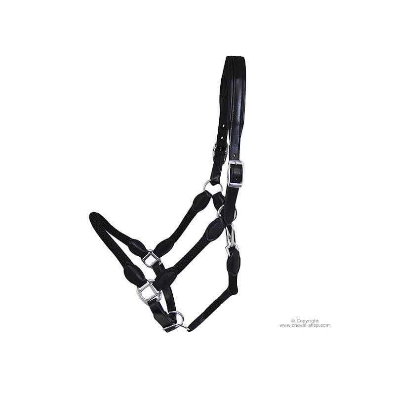 Licol cuir et corde Time Rider | Matériel équitation cheval